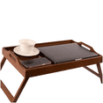 Wood Rectangular Bed Tray with Wooden Breakfast Tray with Folding Legs ...