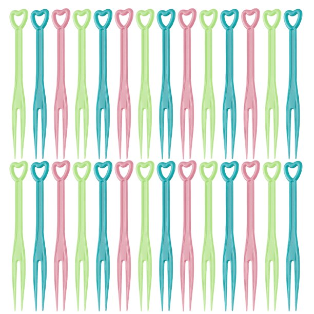 Disposable Plastic Cocktail Picks Fruit Forks Cocktail Sticks Plates ...