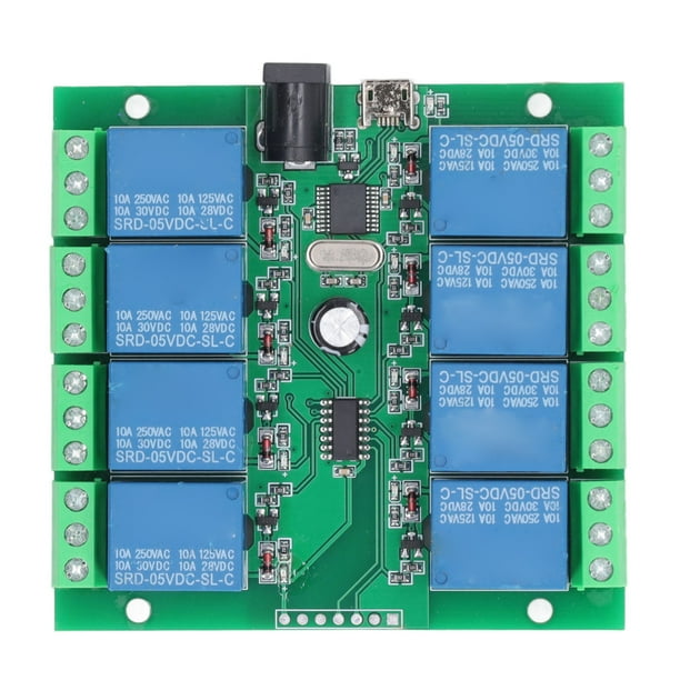 8 Channel Relay Module, DC5V Intelligent Control USB Relay Module For ...