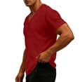 cocolona Mens T-shirts Summer V Neck Short Sleeve Pullover Tops Fashion ...