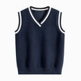 CAUYDY Boys Sweater Vest V Neck Sweater Vest Cable Knit Cotton Sweaters ...