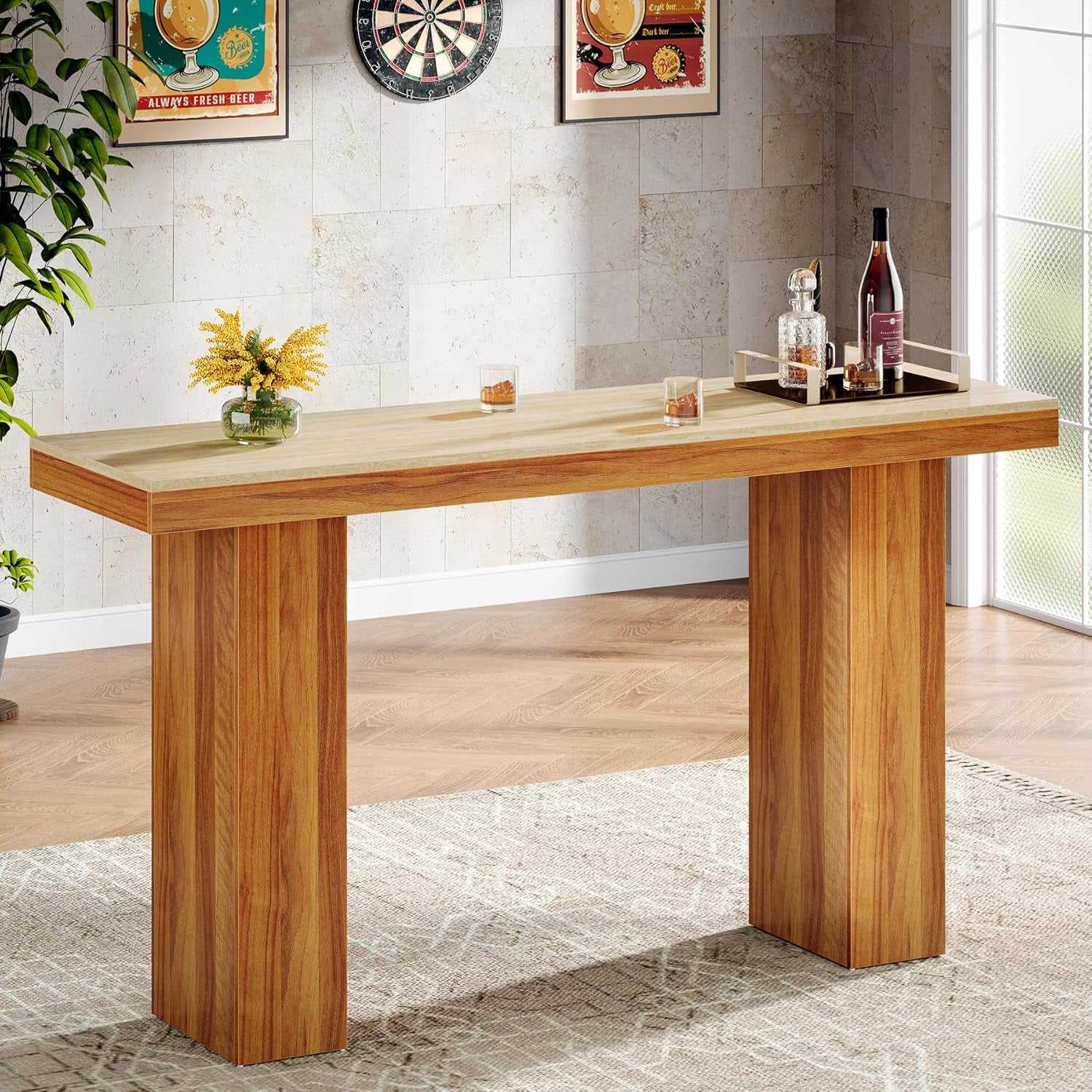 Click here for Tribesigns Long Bar Table  62.9-Inch Rectangular C... prices