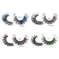 Guuyoo Colored Eyelashes, 5D Mink, D Curl, 17mm Wispy False Lashes ...