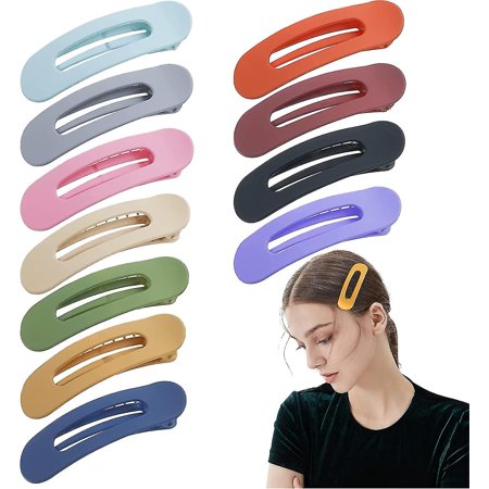 11 Pack Duckbill Alligator Hair Clips Side Slide Banana Clips Hair ...