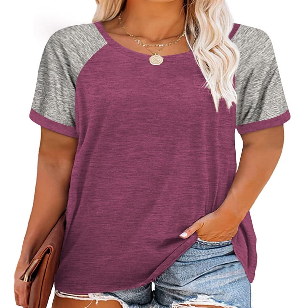 Click here for Chuank Plus Size T Shirts For Women Color Block To... prices
