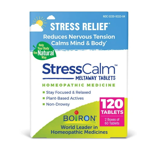 Boiron StressCalm Tablets, Homeopathic Medicine for Stress Relief ...