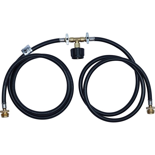 METER STAR 5 Feet 2 Way with Switch Y Splitter Cga Propane Tank ...
