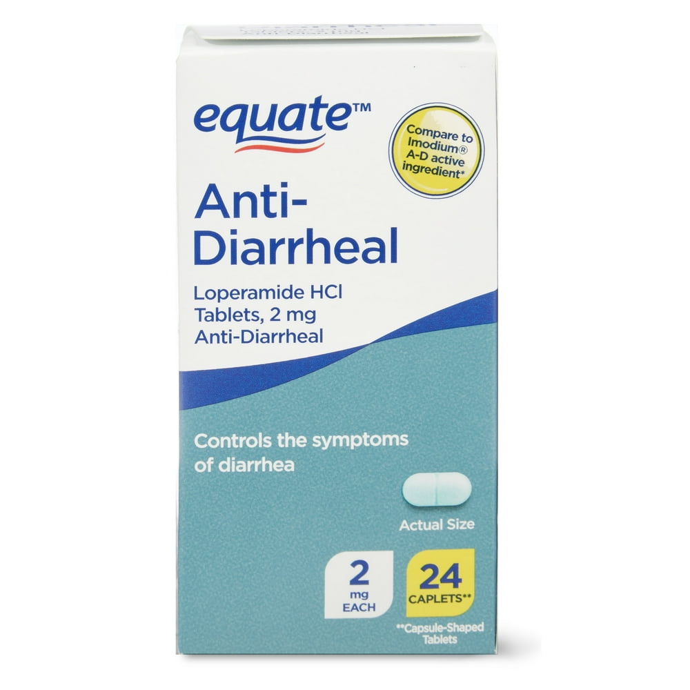 Equate Loperamide Tablets for Diarrhea, 2 mg, 24 Count - Walmart.com ...