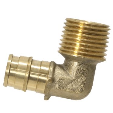 1/2 x 1/2 Inch PEX Female NPT Threaded Drop Ear 90 Elbow Connector Fitting Crimp Brass for PEX ...