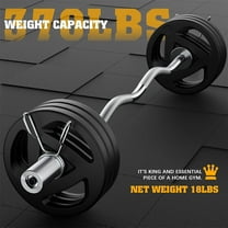 Titan Fitness 60 LB Rubber Straight Fixed Barbell, Pre-Loaded Weight ...
