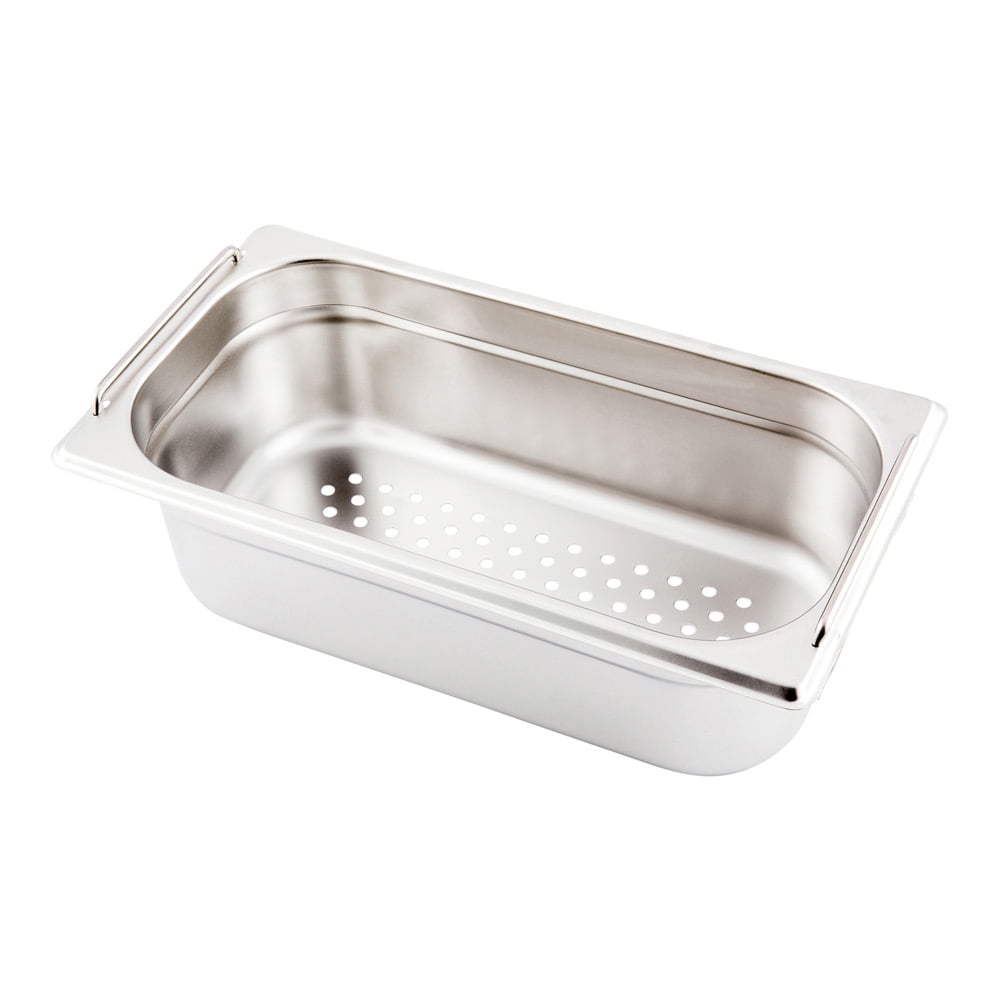 Met Lux Rectangle Stainless Steel 1/3 Size Steam Table Pan 4 Inch Deep ...