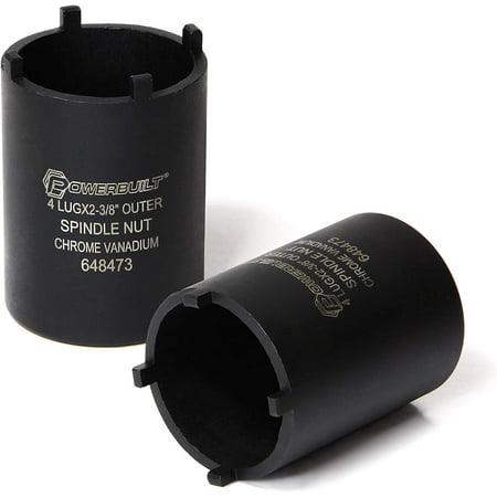 Powerbuilt Spindle Nut Socket, 4 Lug, 2-3/8 Inch Outer Diameter, Bronco ...