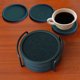 Drink Coasters with Holder Sets of 6 Black Coasters for Drinks ...