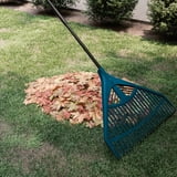 Suncast 24 in. Telescoping Leaf and Landscaping Plastic Garden Rake ...