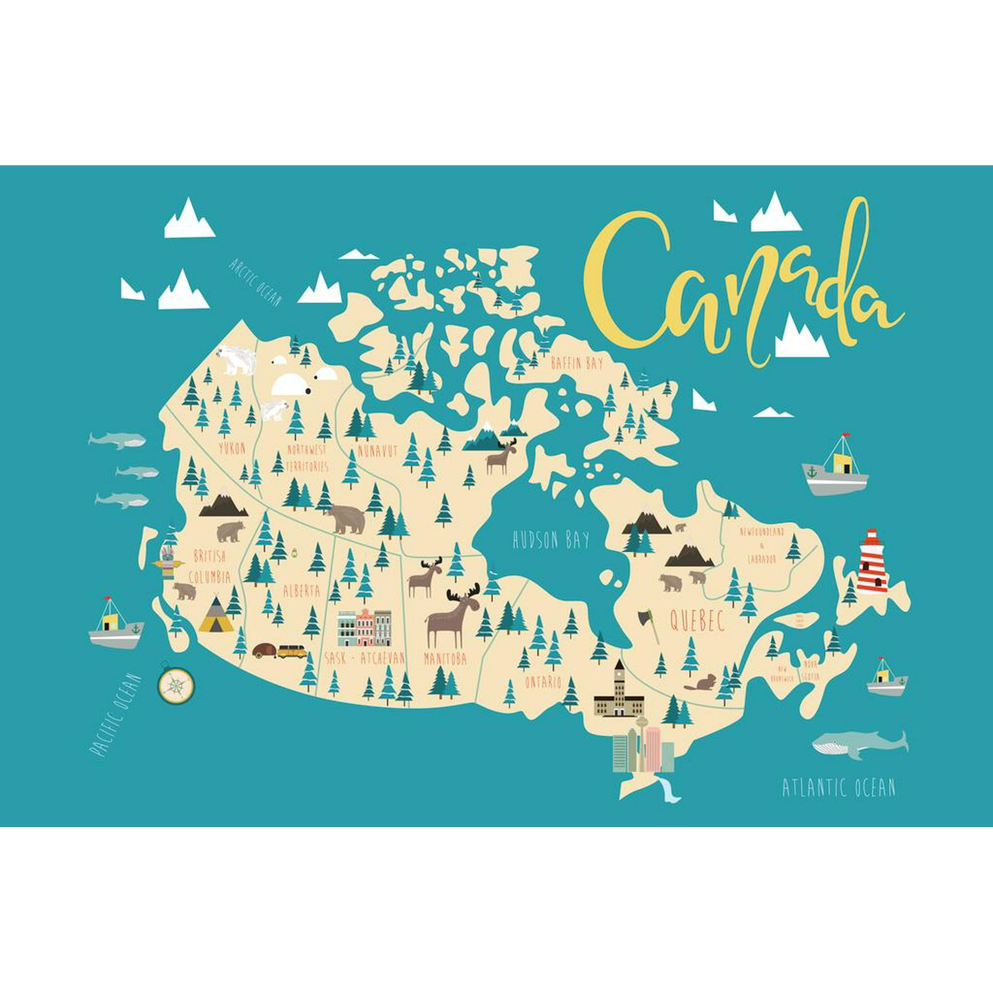 Map Of Canada Provinces For Kids