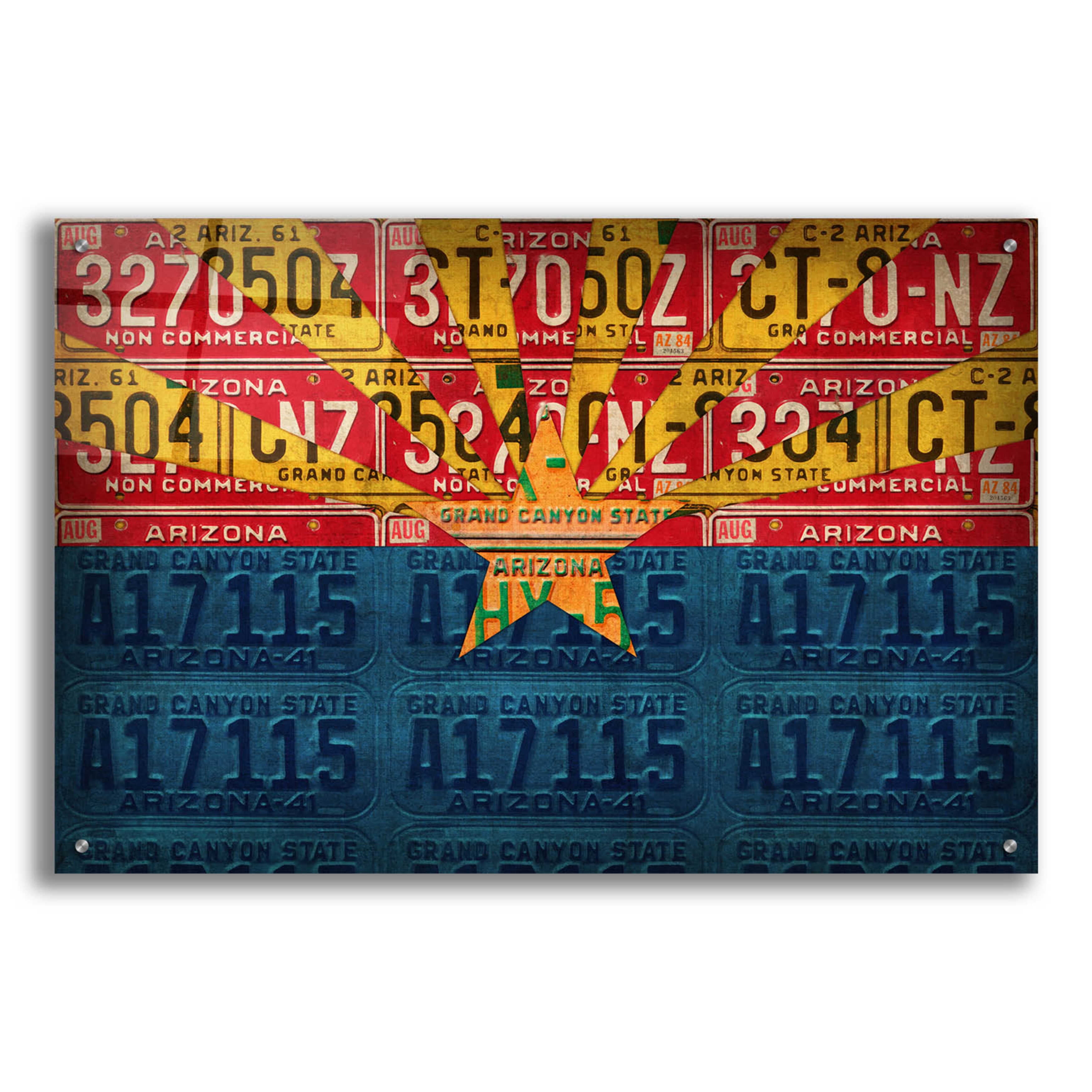 Epic Art 'Arizona State Flag License Plates' by Design Turnpike ...