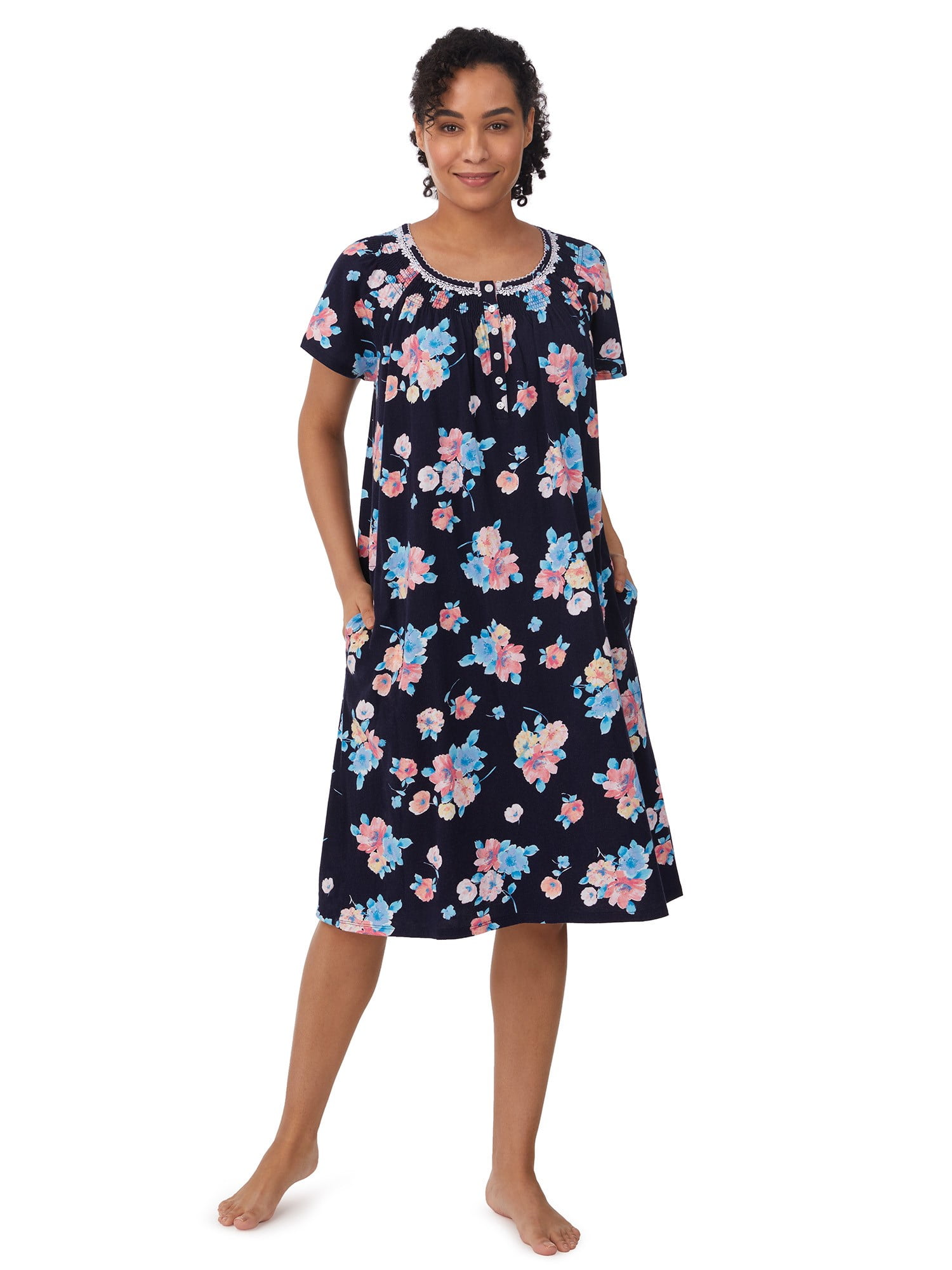 Aria Nightgown with Pockets (Women and Women's Plus) - Walmart.com
