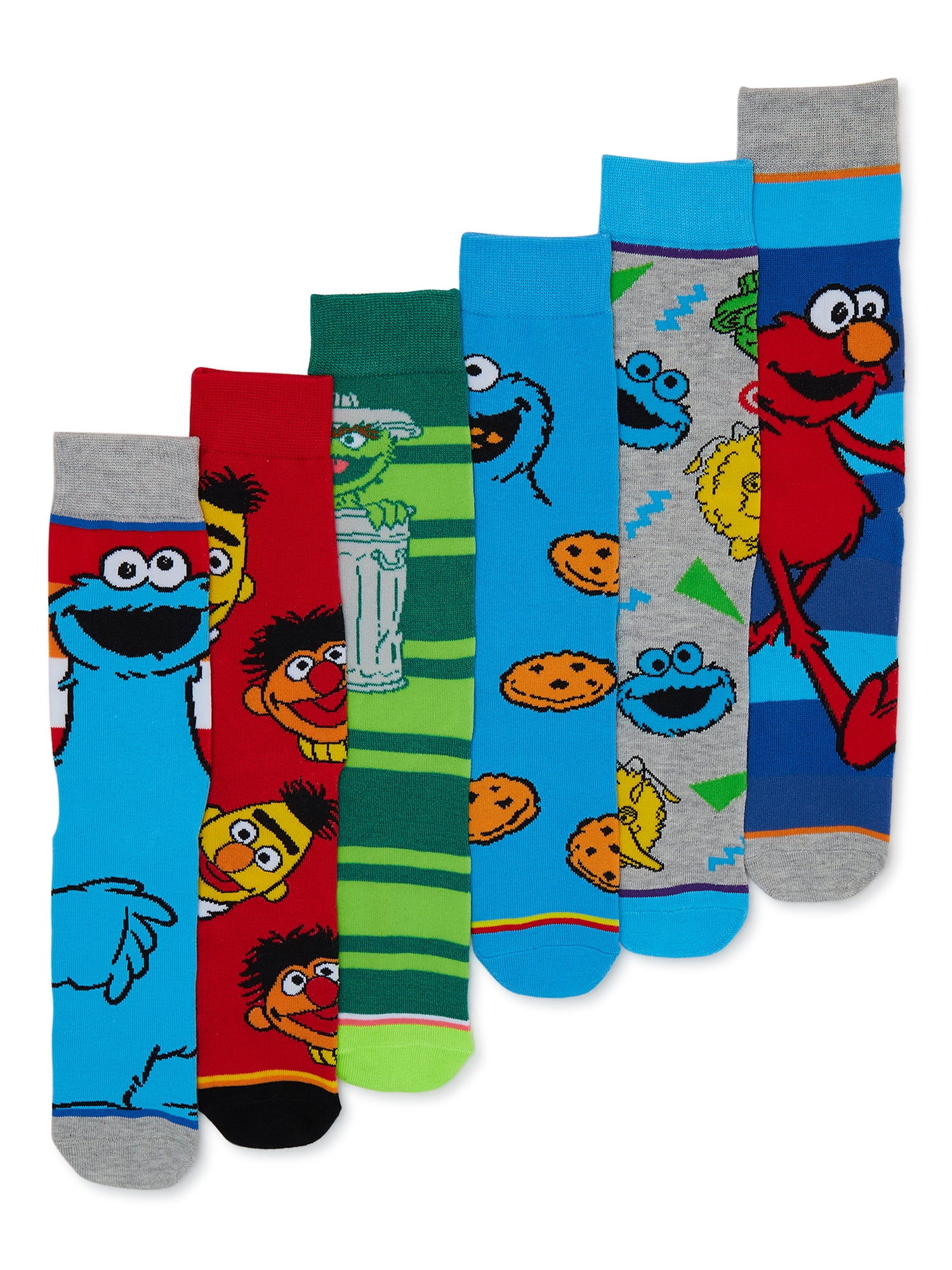 Sesame Street Men's Socks, 6-Pack - Walmart.com