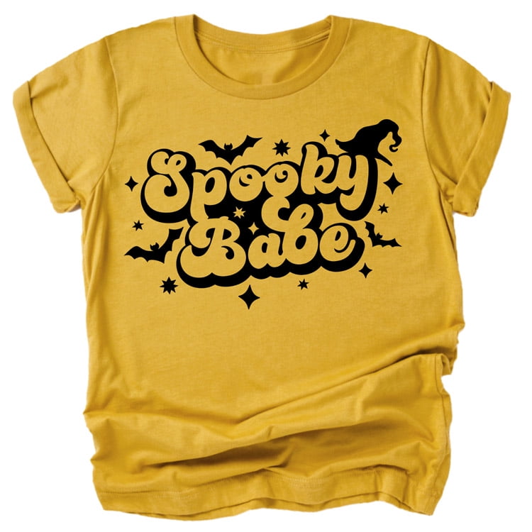 Spooky Babe Retro Spiderweb Shirt for Baby and Toddler Youth Girls ...