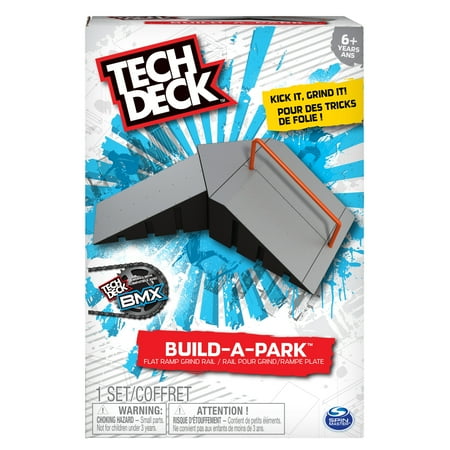 Tech Deck - Build-A-Park - Flat Ramp Grind Rail (Grey) - Walmart.com