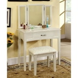 Furniture of America Paloma Transitional 3-Piece Vanity Set, White ...