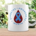 Diabetes Awareness Month Diabetic Blue Love Ribbon T1d T2d Coffee Mugs ...