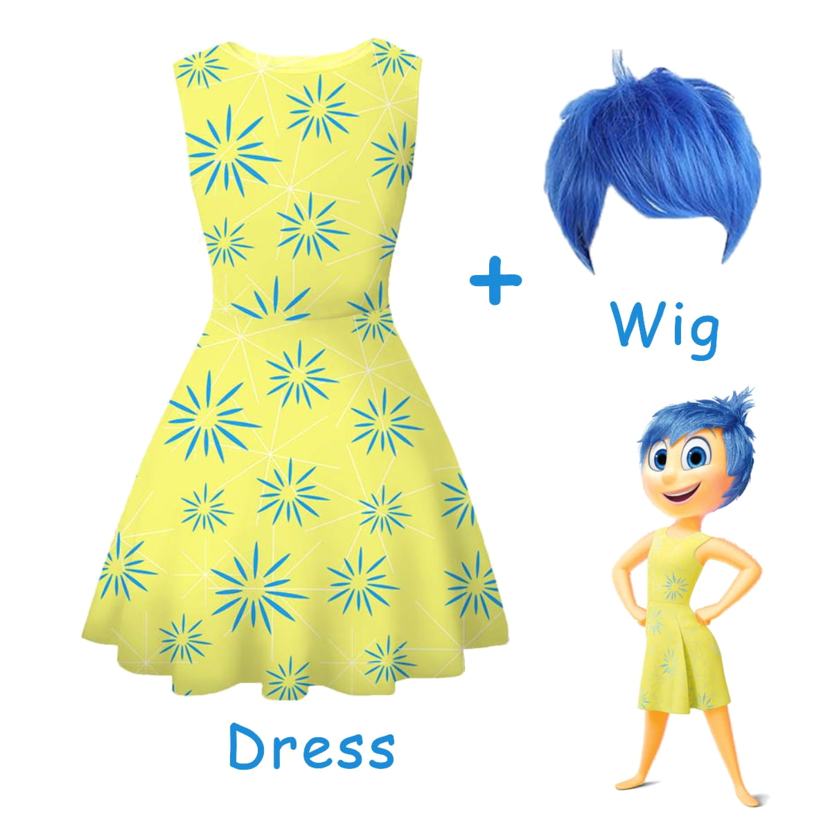 Disfraz de cosplay de la película Inside Out 2 Disgust para niñas ...