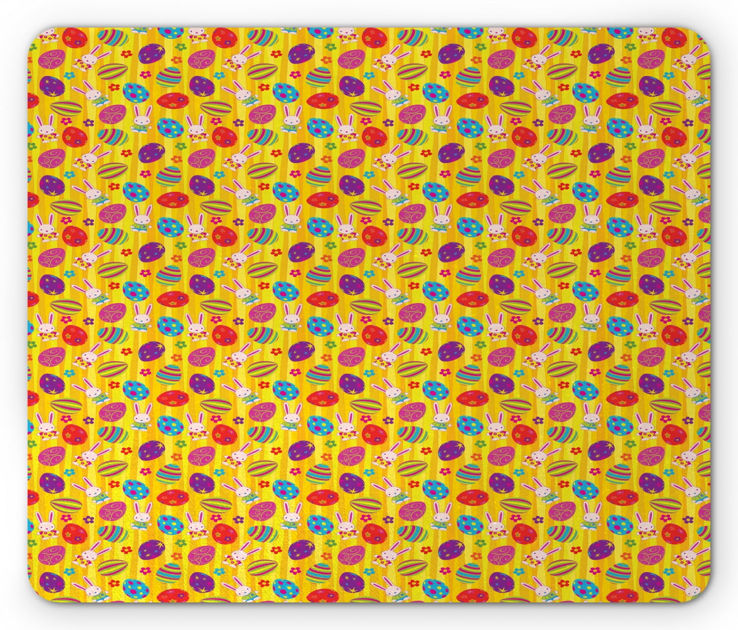Easter Mouse Pad, Funky Colorful with Different Patterns Daisies and ...