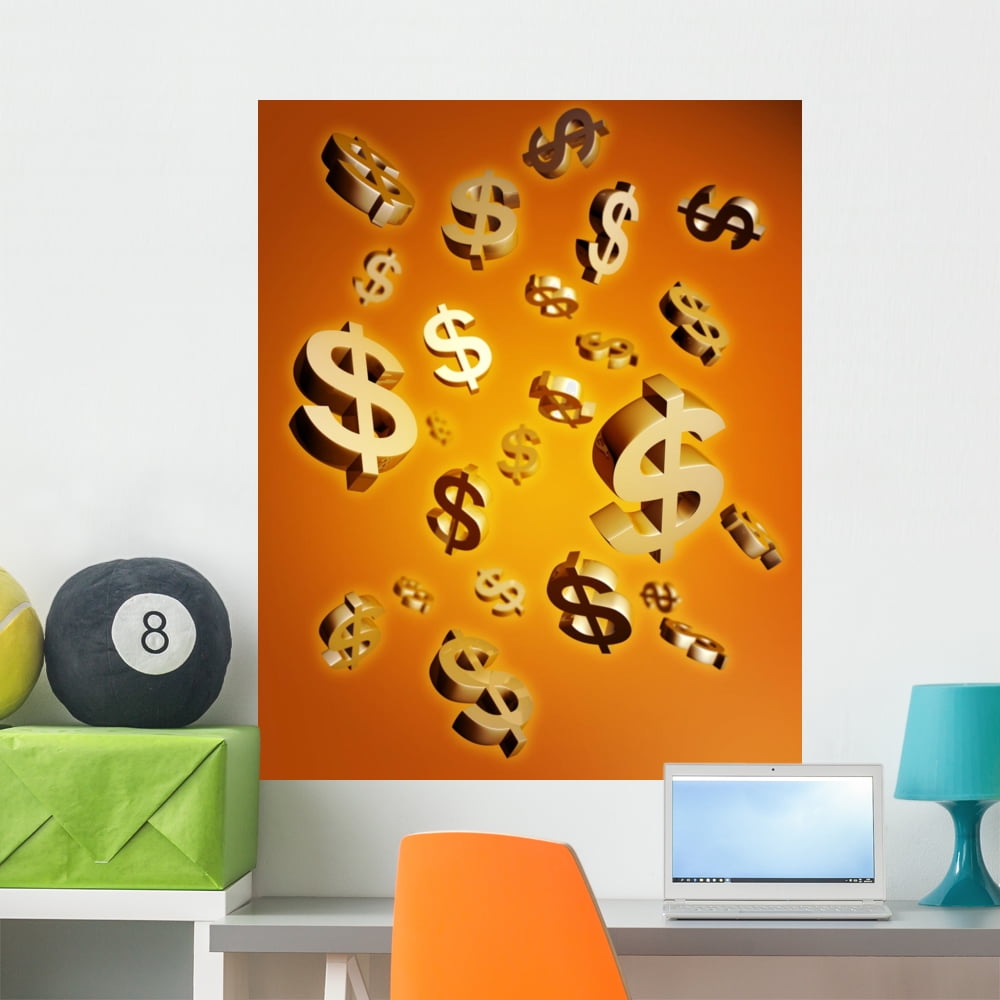 Dollar Falling Money Concept Wall Mural by Wallmonkeys Peel and Stick ...