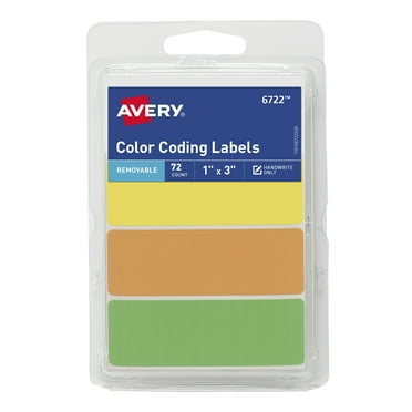 Avery File Folder Labels on Mini Sheets, 2/3 x 3 7/16, Assorted, 300 ...