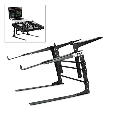 Pyle Portable Dual Laptop Stand - Universal Standing Table with ...