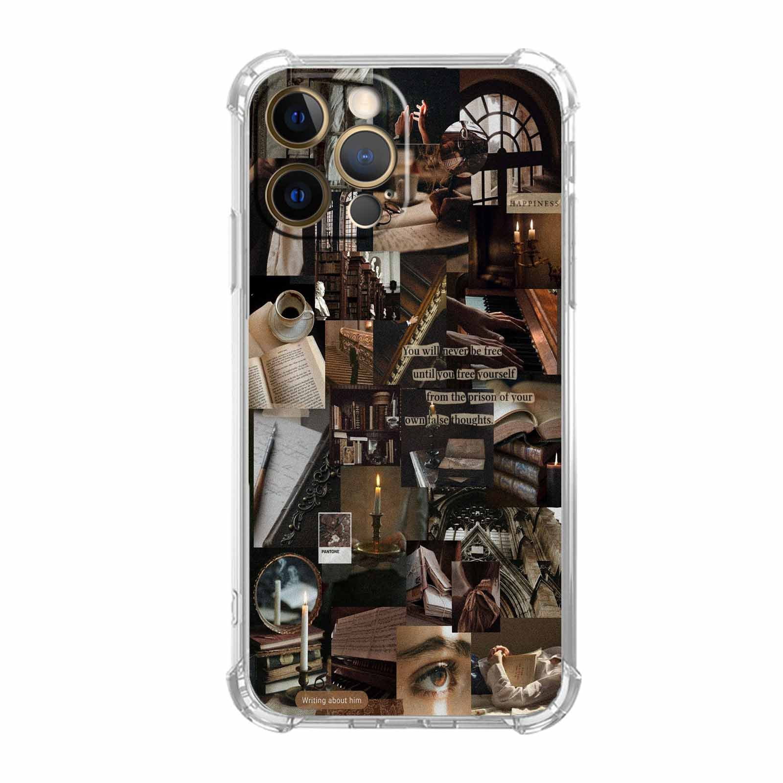 Dark Collage Case for iPhone 12 Pro Max,Aesthetic Art Design Pattern ...