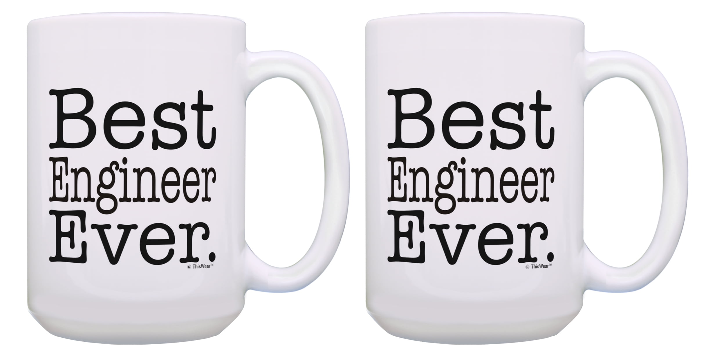ThisWear Engineering Gifts Best Engineer Ever Engineers Mug Set 2 Pack ...