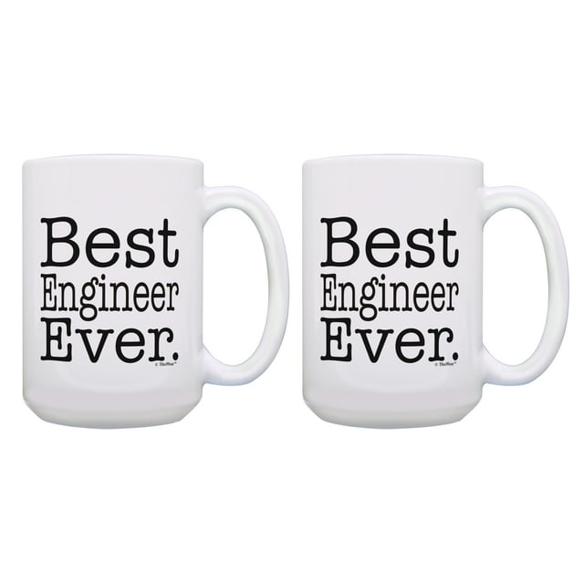 ThisWear Engineering Gifts Best Engineer Ever Engineers Mug Set 2 Pack ...