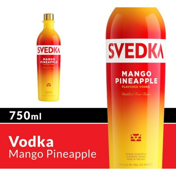SVEDKA Mango Pineapple Flavored Vodka, 750 mL Bottle, 35% ABV - Walmart.com