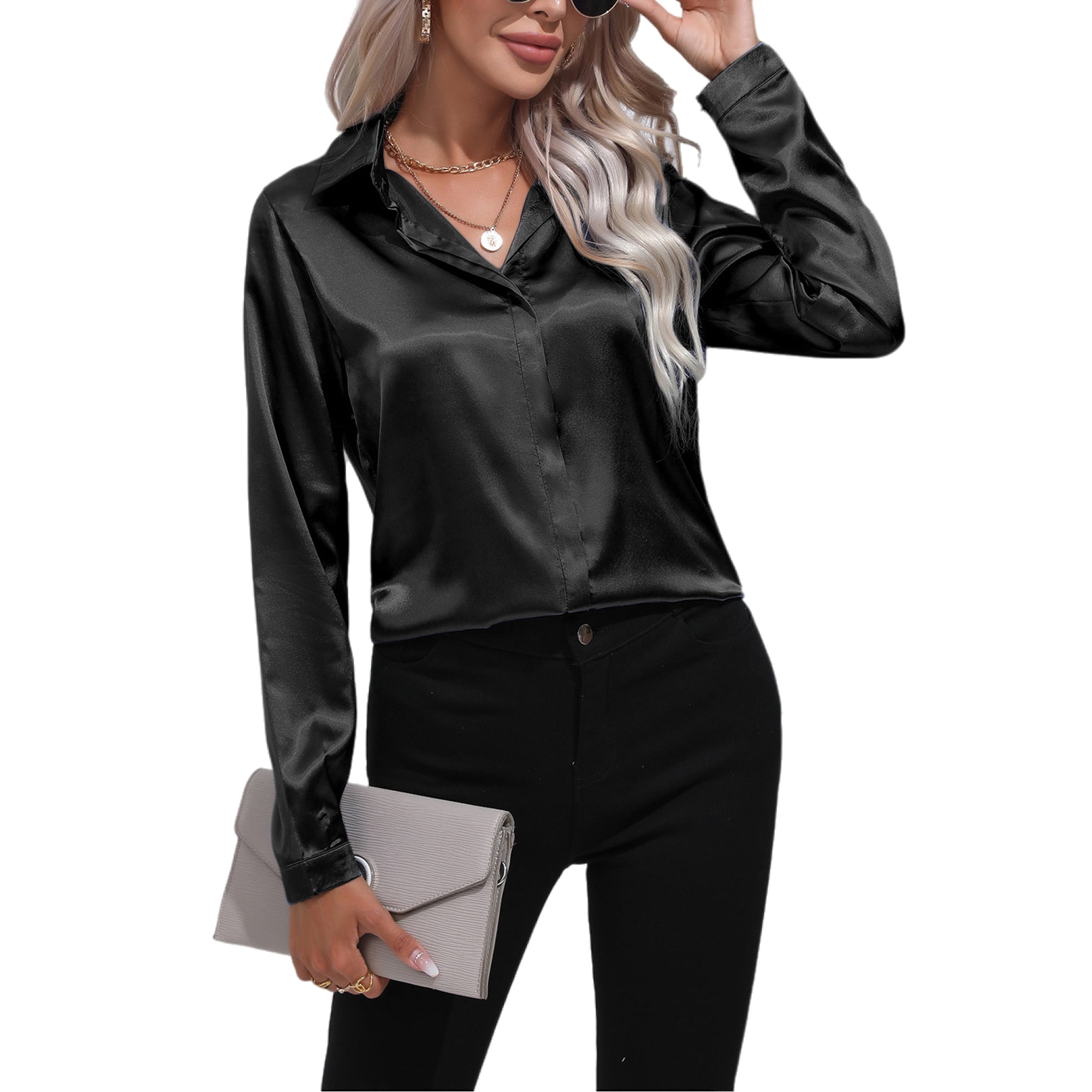 Click here for Bellella Ladies Tops Long Sleeve Shirts Button Dow... prices