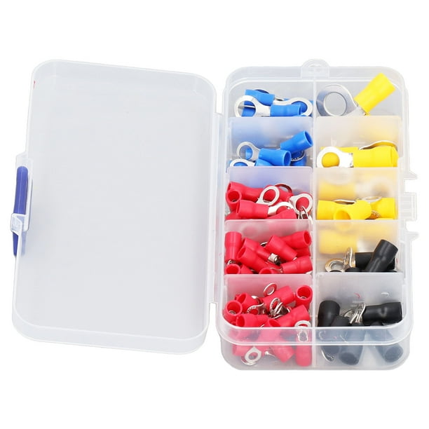 Juego de terminales aislados, 102 piezas, terminales de anillo aislados, conectores eléctricos ...