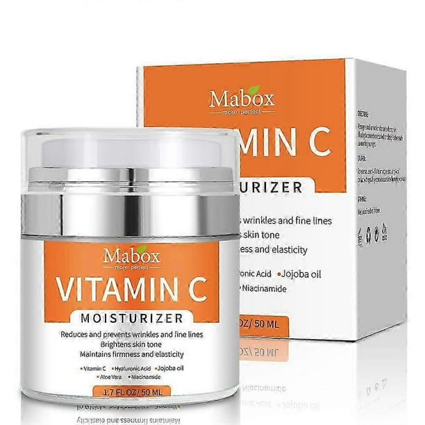 Crema blanqueadora facial con vitamina C, revitalizante de la piel, hidratante ...