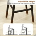 Costway Saddle Bar Stools Set of 2 Height Adjustable Upholstered Saddle ...