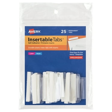Redi-Tag 39017 Laser Printable Index Tabs, 1 1/8 x 1 1/4, White, 375 ...