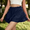 2 In 1 Running Shorts For Women Smocked High Waisted Layered Crochet ...