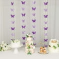Efavormart 2 Pack | 9ft Purple 3D Paper Butterfly String Banners ...