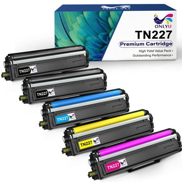 TN-227 High Yield Toner Cartridge 5-Pack Compatible for Brother TN227 ...