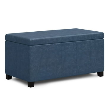 Simpli Home Avalon Extra Large Storage Ottoman with 3 Serving Trays ...
