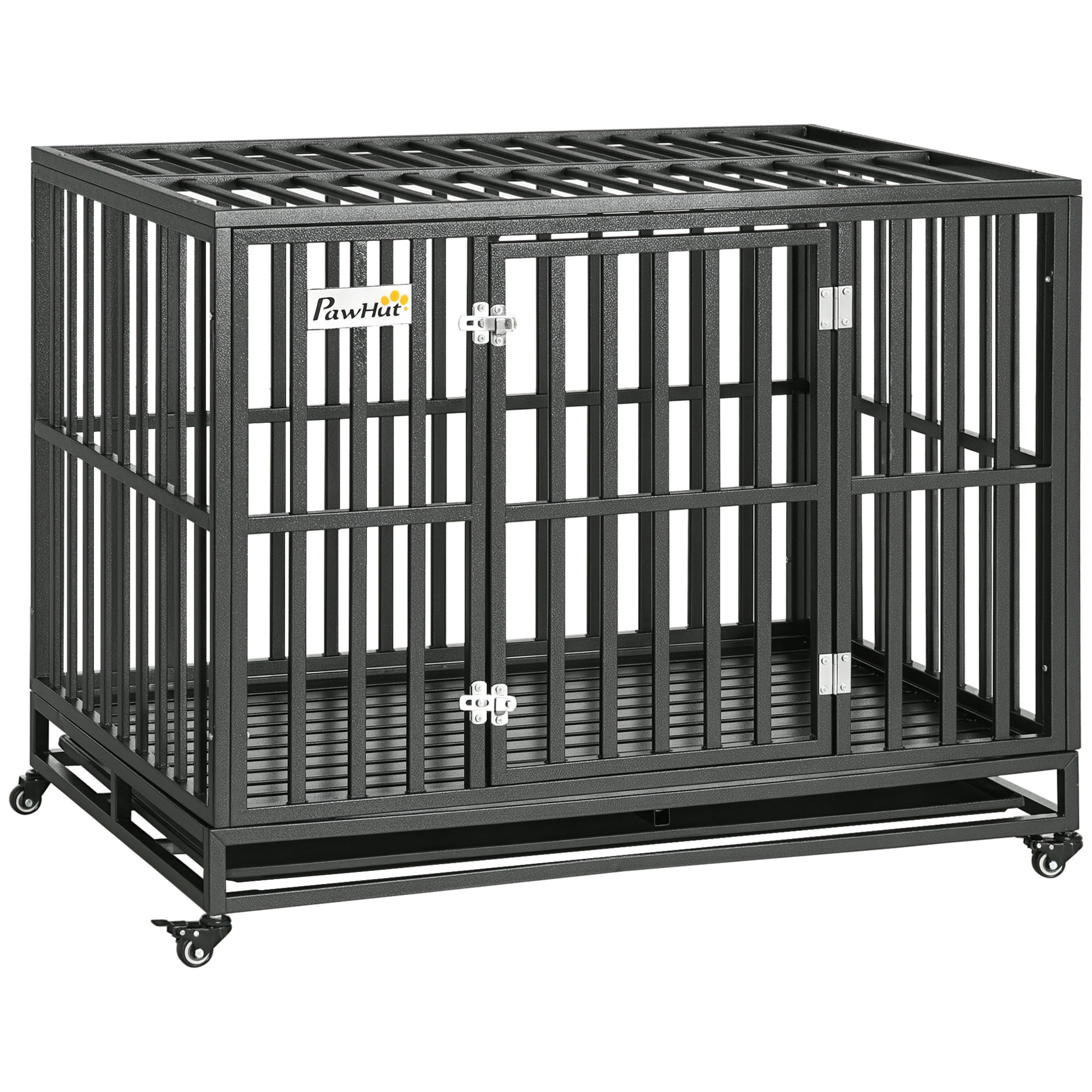 Click here for Pawhut 44 Heavy Duty Steel Dog Crate Kennel Pet Ca... prices
