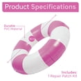 Sun's Out 36" Inflatable Pool Tube – Light Pink Cabana Print for Ages ...