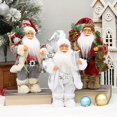 12 Inches 30Cm Santa Claus Figuette Decoration Feet Wearing Long Fluffy ...