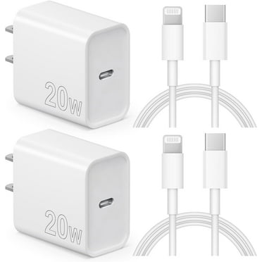 Fast Charger iPhone, Dual Port A/C Charging Adapter, 2Pack Quick Double ...