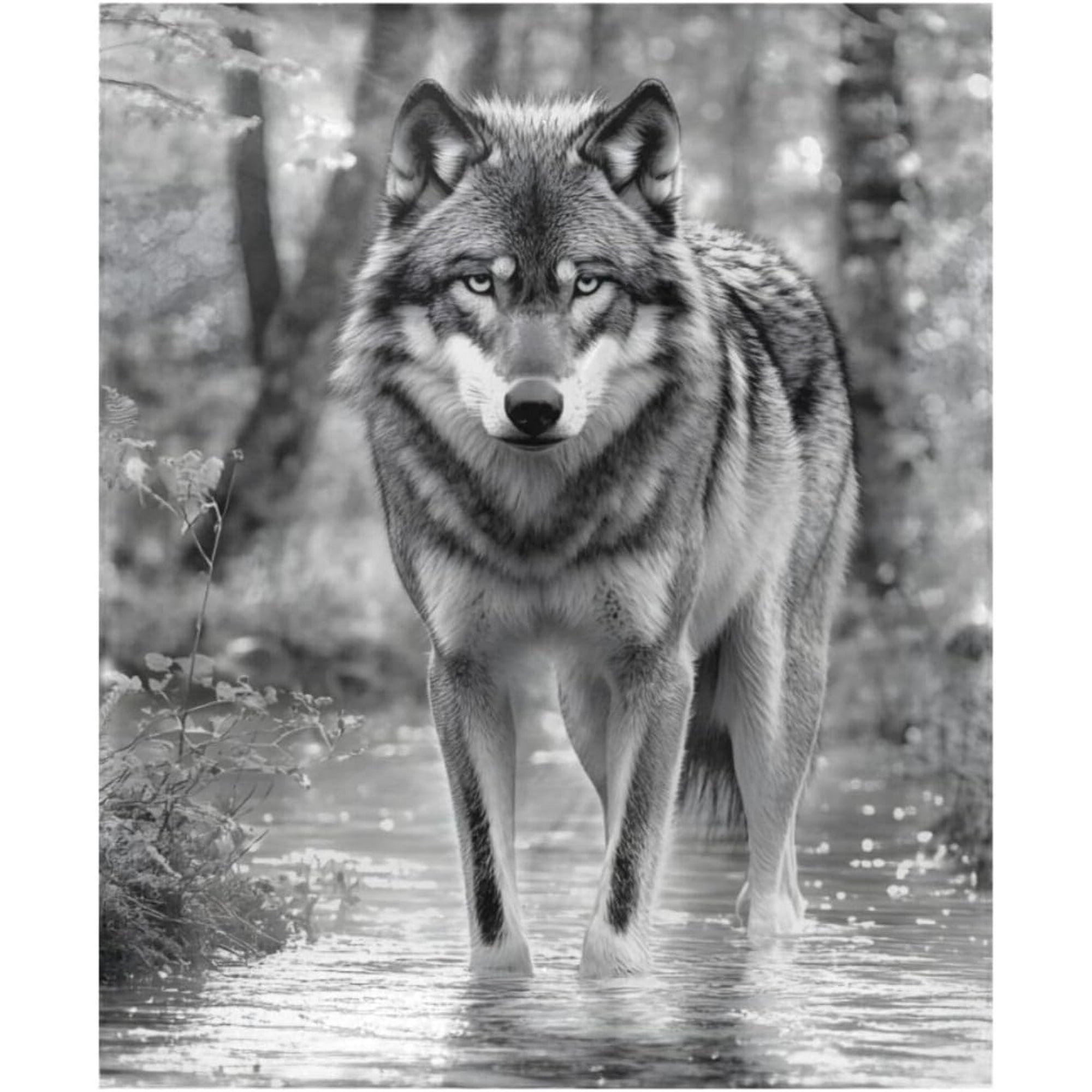 Click here for Kervinter Fleece Blanket Wolf Forest Gray Soft Coz... prices