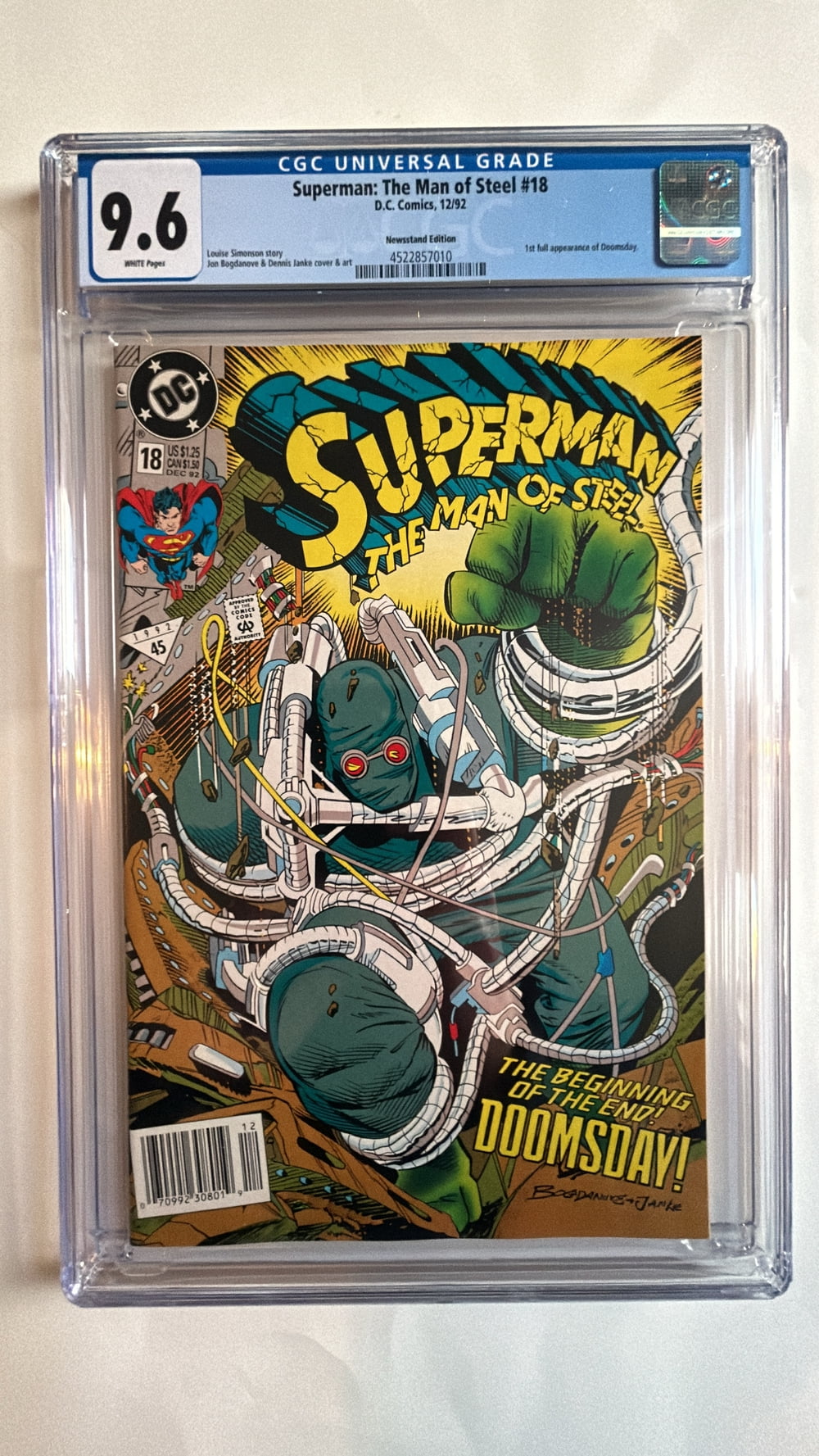 Superman: The Man of Steel #18 - CGC 9.6 Comic Book - Walmart.com